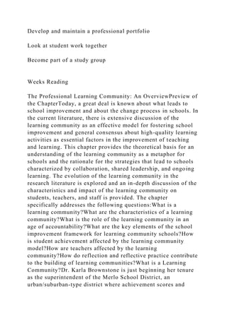 Choose five activities for job-embedded professional development a.docx