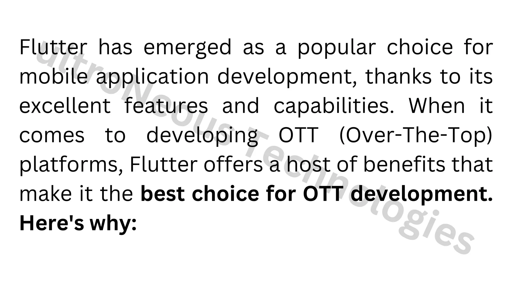 Choose Flutter for OTT Development | PDF | Shareware and Freeware | Computer Software and ...