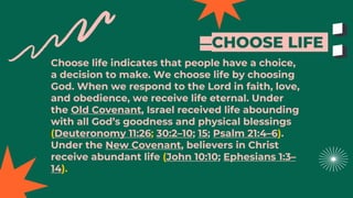 Choose Life over - Power of free will.pptx