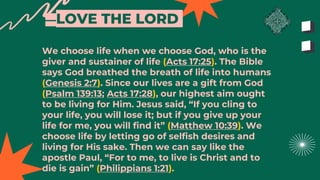Choose Life over - Power of free will.pptx