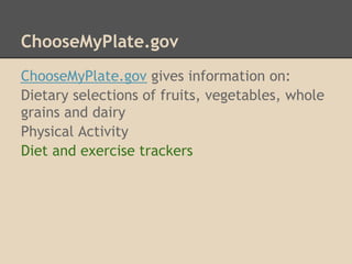 Choose myplate | PDF