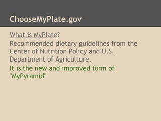 Choose myplate | PDF