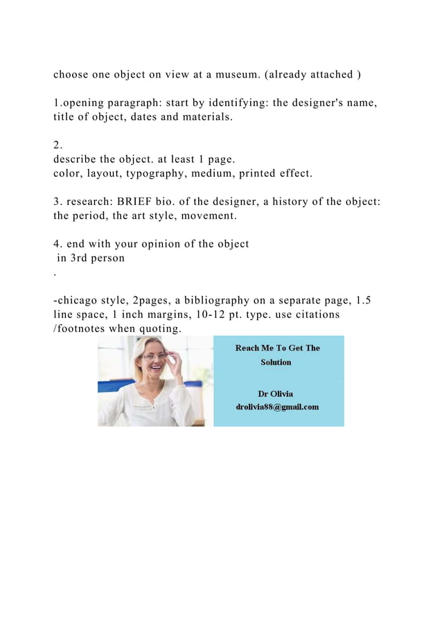 choose one object on view at a museum. (already attached )1.open.docx