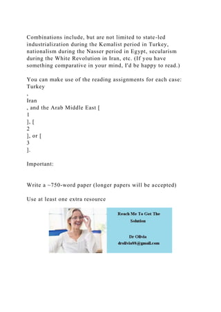 Choose one of the Middle Eastern cases TurkeyIran.docx