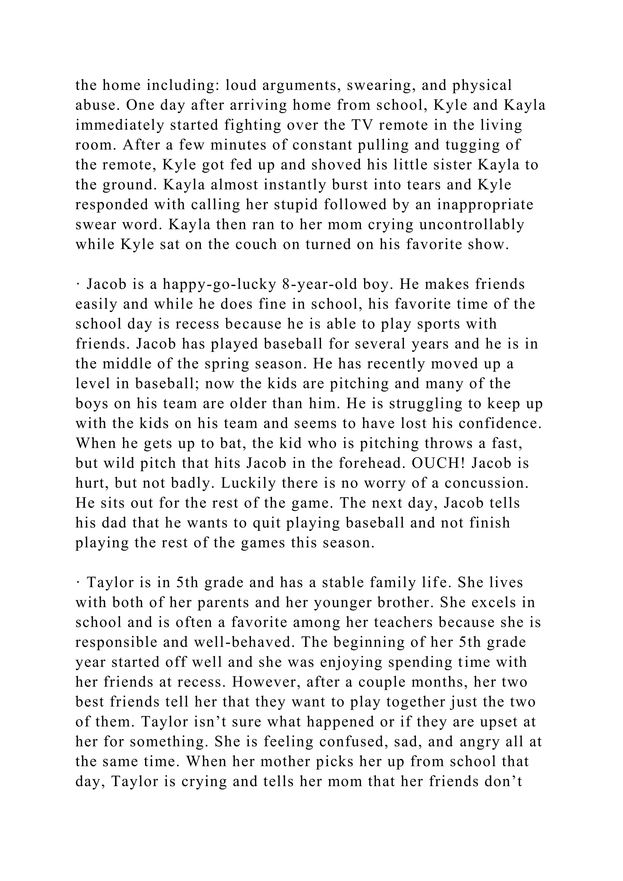 Choose one of the parenting dilemmas. In 3 pages1. Explain in .docx