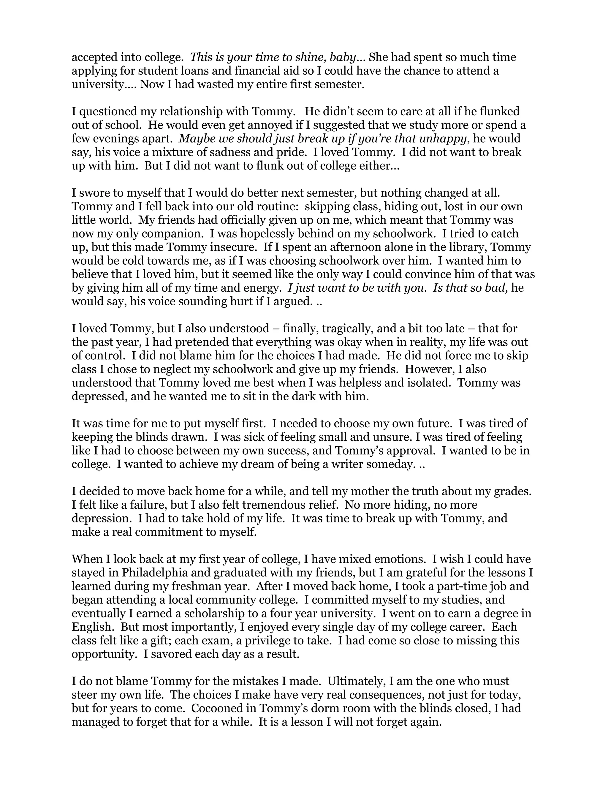 Choose Respect Book Excerpt | DOC