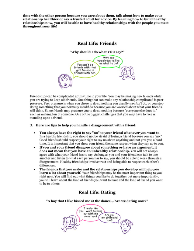 Choose Respect Healthy Relationships | PDF