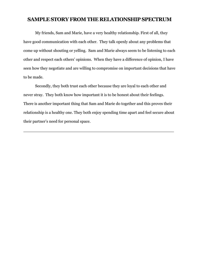 Choose Respect Relationship Spectrum | DOC