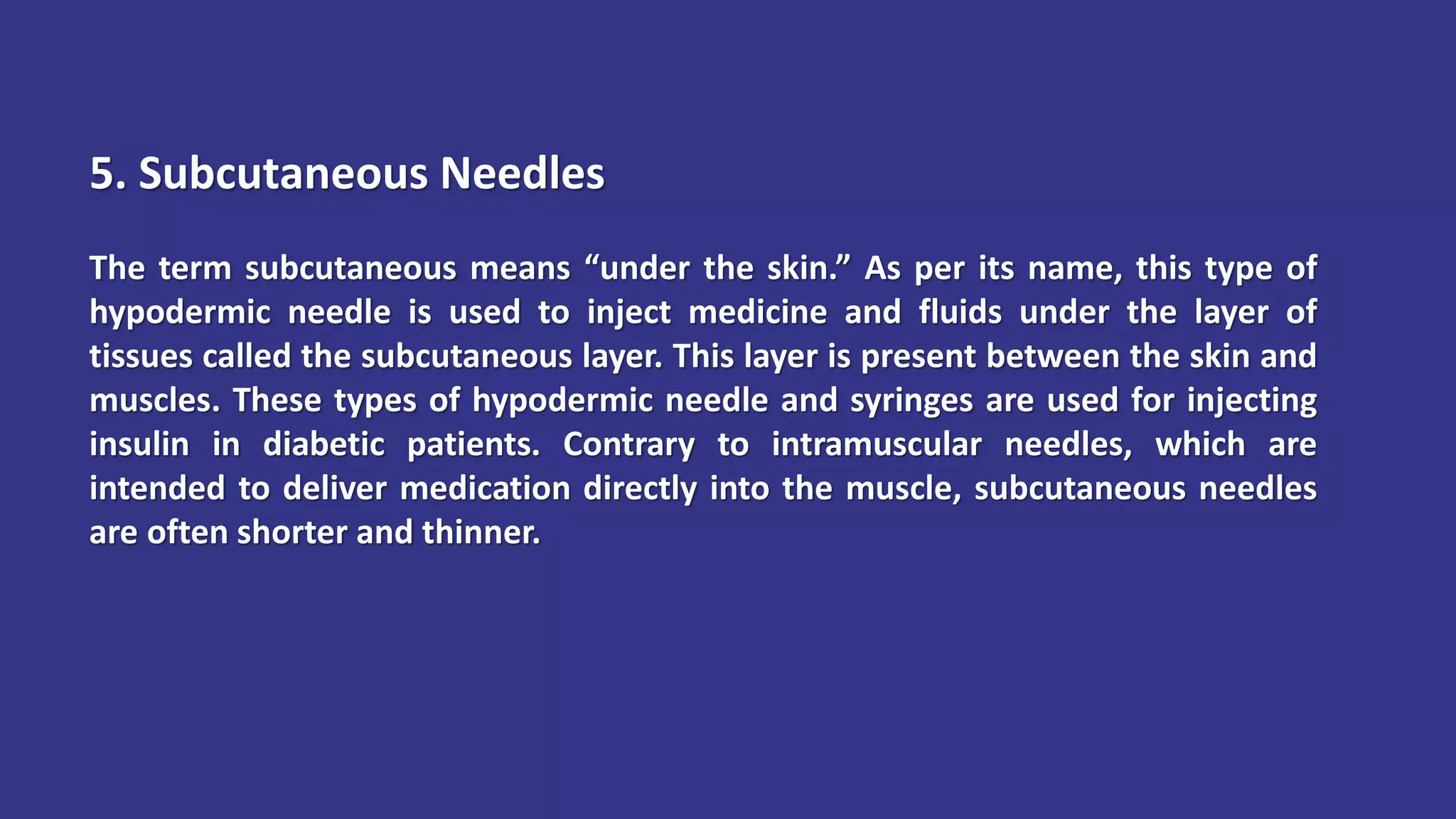 Choose the correct Hypodermic needle for your patient | PPT