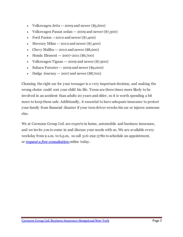 Choose the safest car for your teen - Floyd Arthur Presentation | PPT