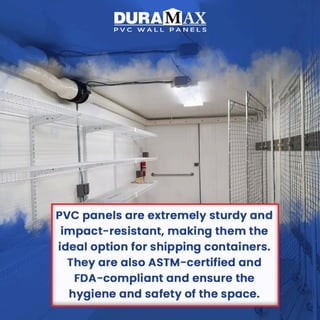 Choose vinyl container wall panels for a shipping container renovation ...