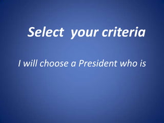 Choose your president | PPTX