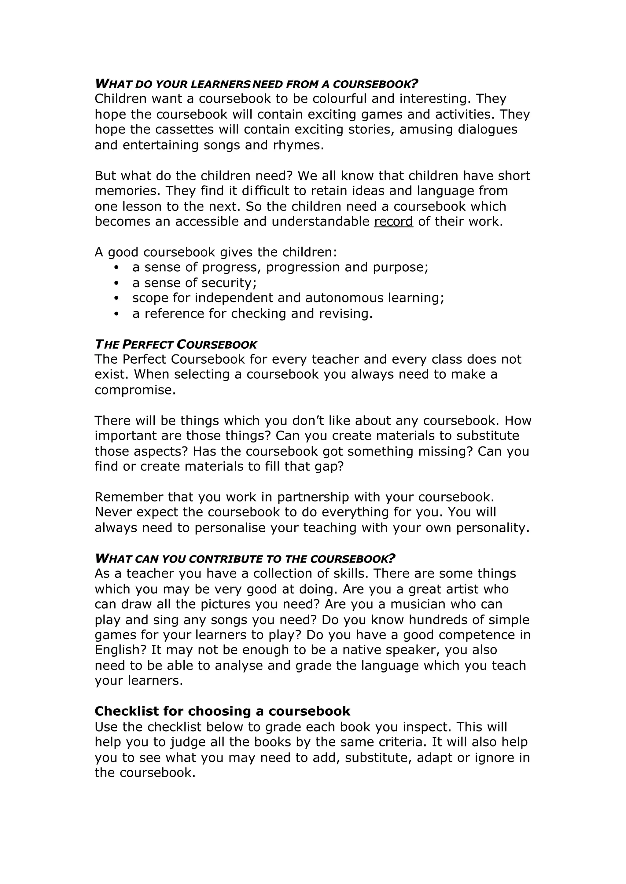 Choosing a-coursebook | PDF