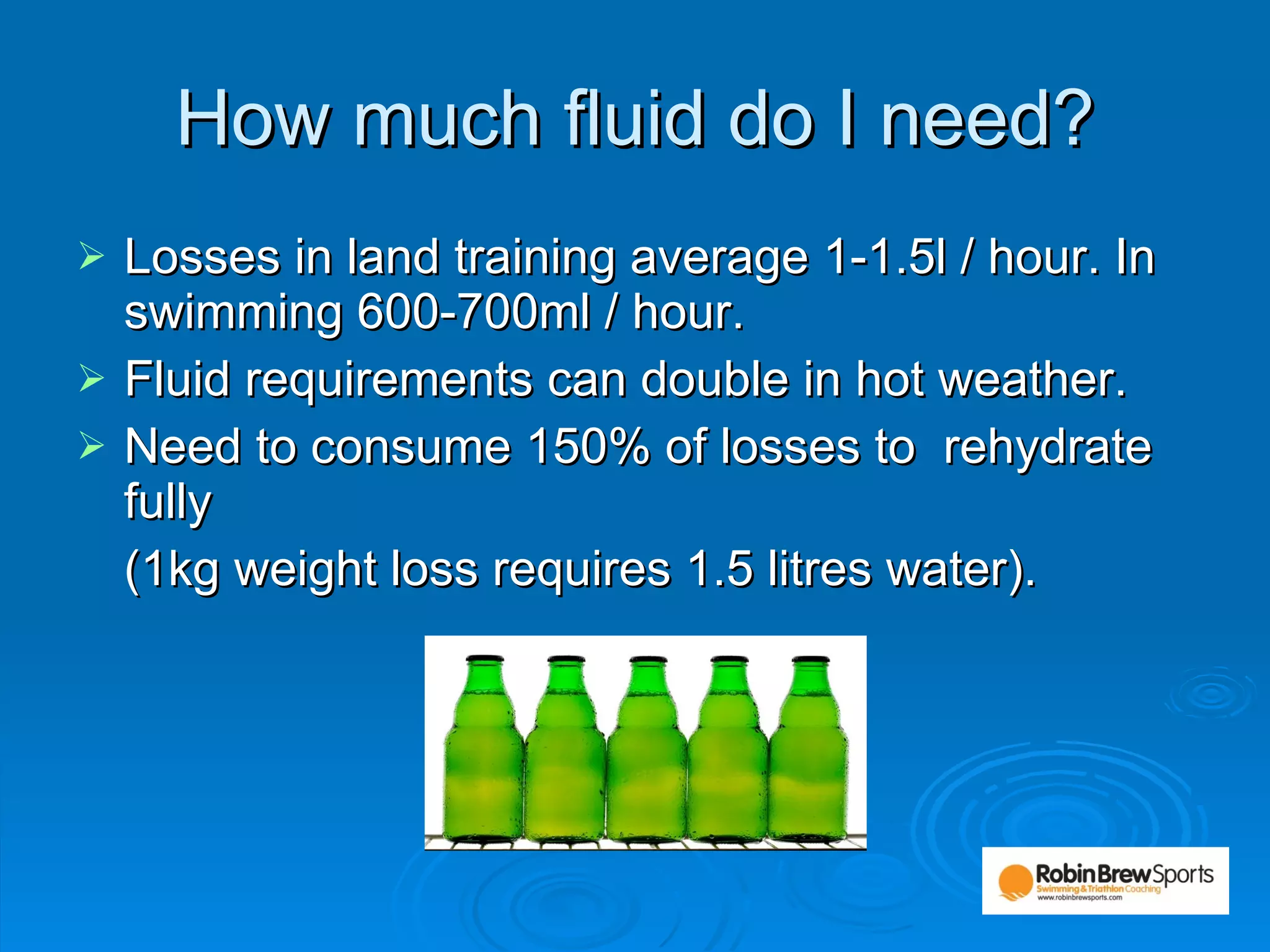 Hydration Strategies - Choosing a Sports Drink | PPT
