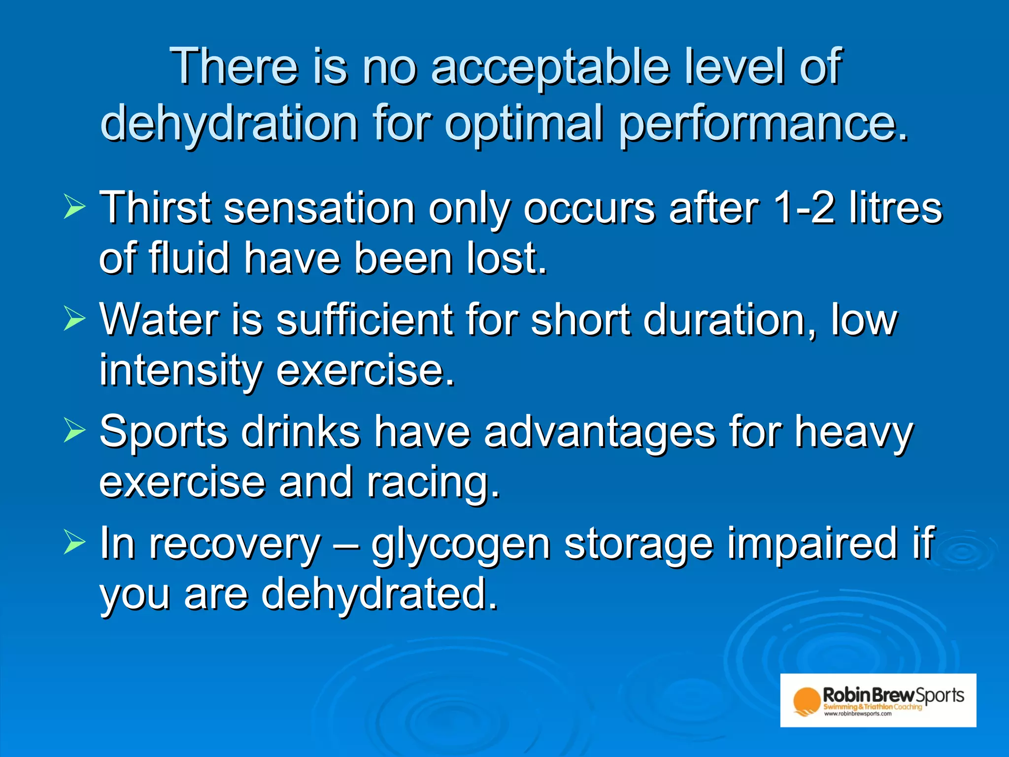 Hydration Strategies - Choosing a Sports Drink | PPT