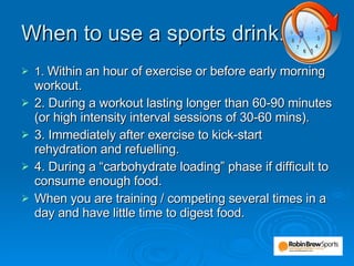 Hydration Strategies - Choosing a Sports Drink | PPT