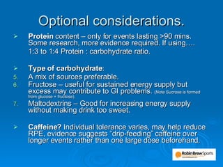 Hydration Strategies - Choosing a Sports Drink | PPT