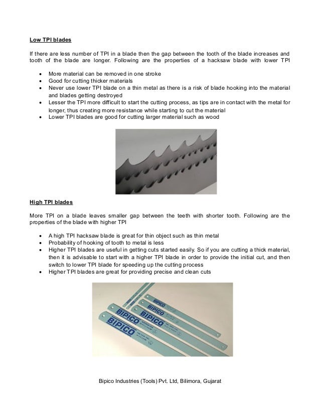 Different Types Of Hacksaw Blade And Thier Usage