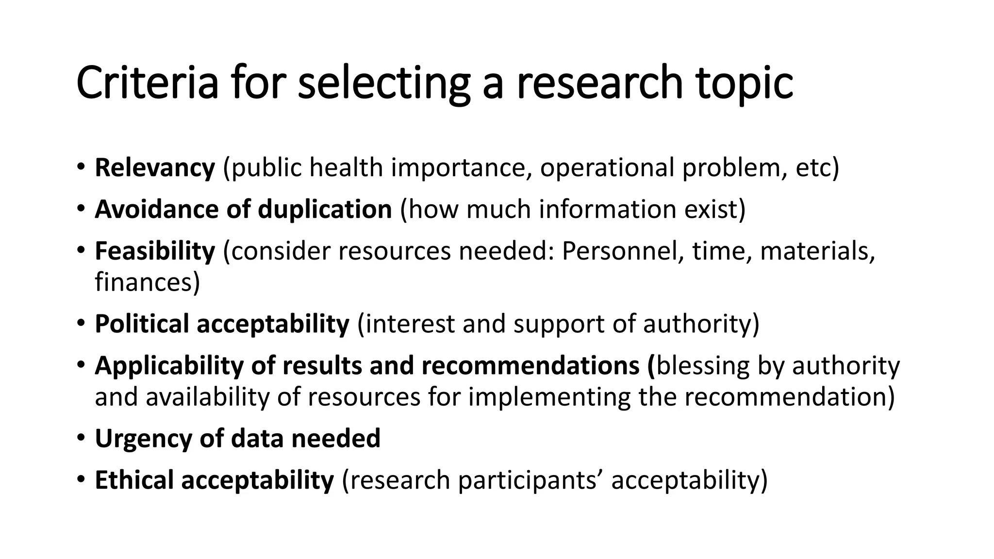 Choosing a biomedical engineering research topic | PPTX