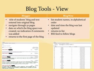 Choosing a blog tool for large student numbers | PPTX