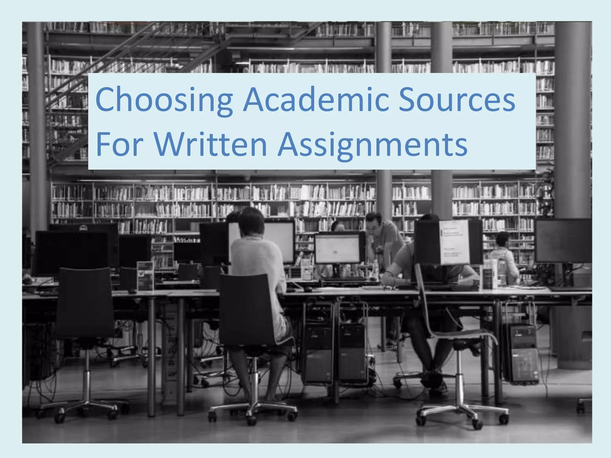 Choosing academic sources for canvas | PPTX