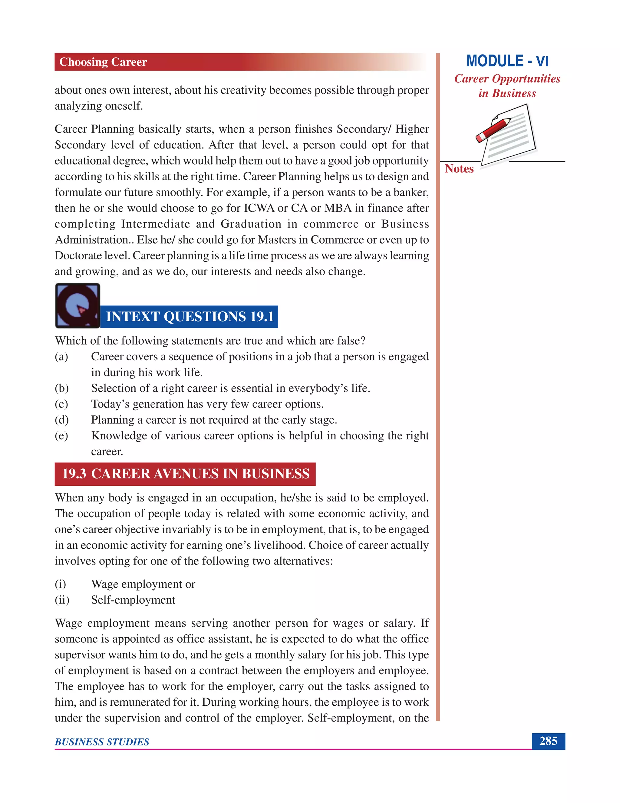 Choosing a career | PDF