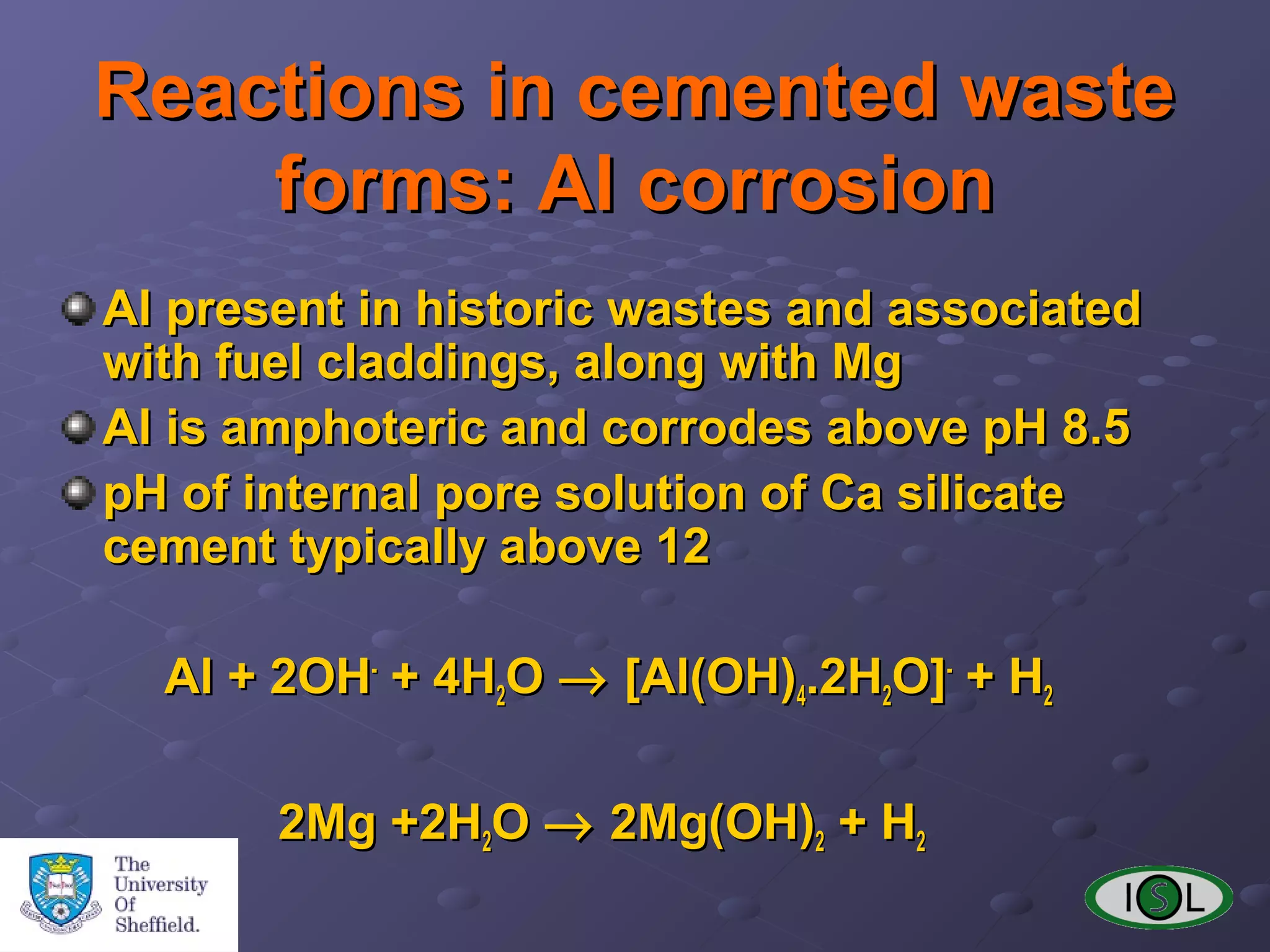 Choosing a cement for encapsulation of nuclear wastes | PPT