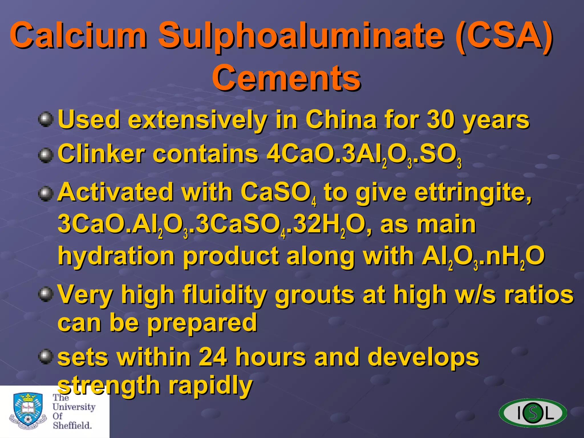 Choosing a cement for encapsulation of nuclear wastes | PPT