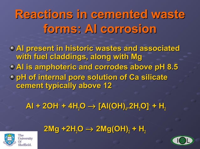 Choosing a cement for encapsulation of nuclear wastes | PPT