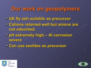 Choosing a cement for encapsulation of nuclear wastes | PPT