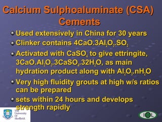 Choosing a cement for encapsulation of nuclear wastes | PPT