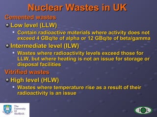 Choosing a cement for encapsulation of nuclear wastes | PPT