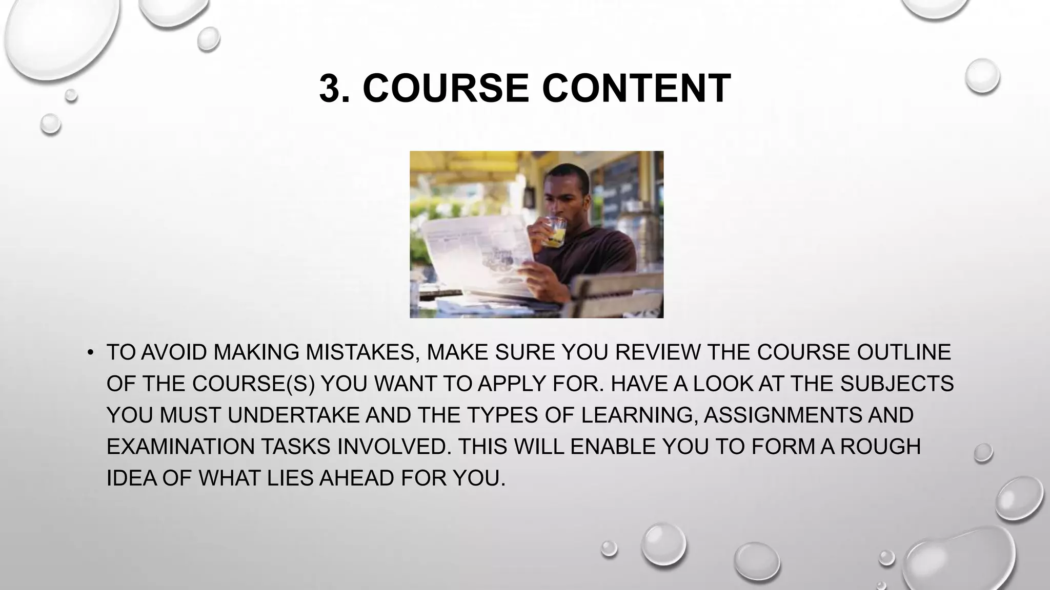 Choosing a course | PPTX