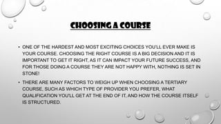 Choosing a course | PPTX