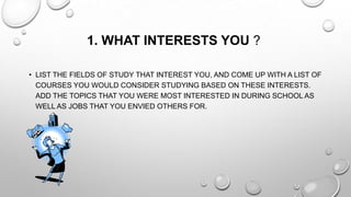 Choosing a course | PPTX