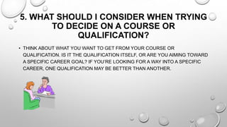 Choosing a course | PPTX
