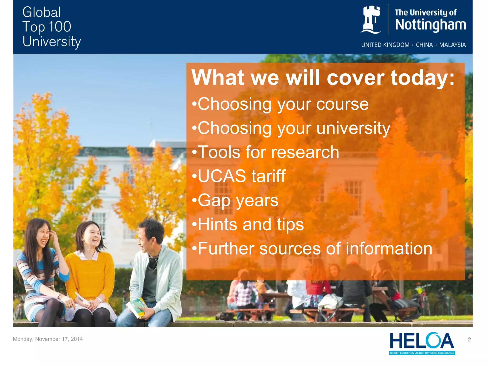 Choosing a course and university | PPT