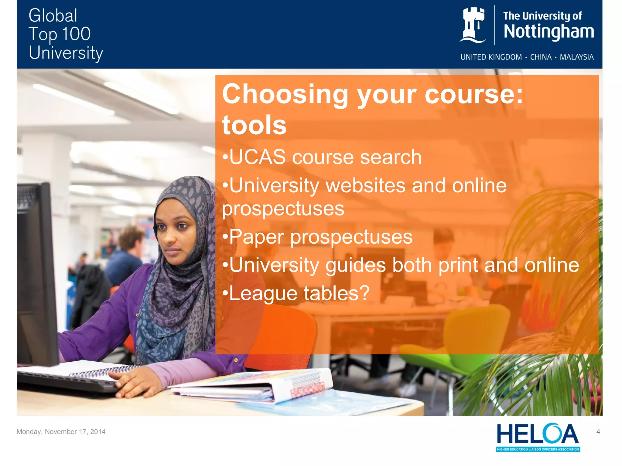 Choosing a course and university | PPT