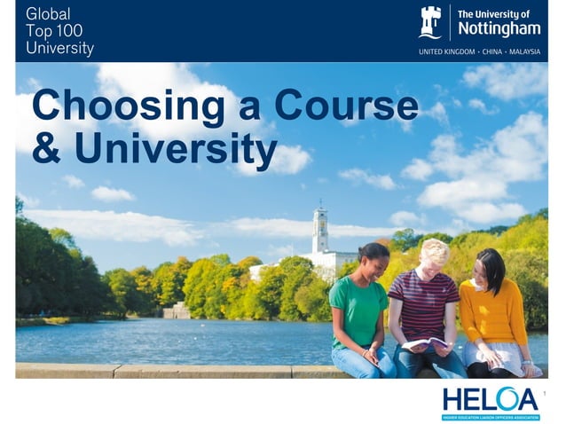 Choosing a course and university | PPT | College Planning | College ...