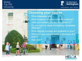 Choosing a course and university | PPT