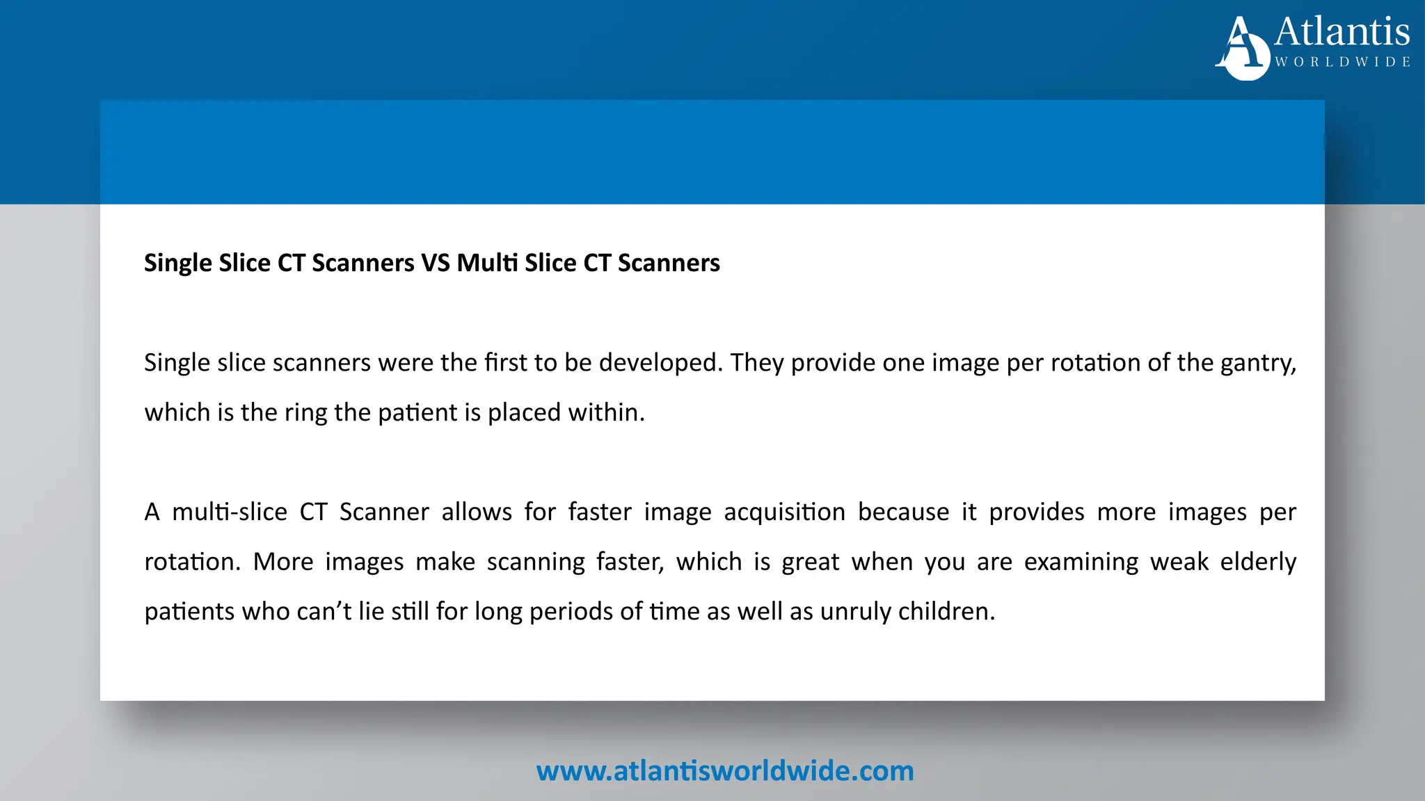 Choosing A CT Scanner by Atlantis Worldwide | PPT