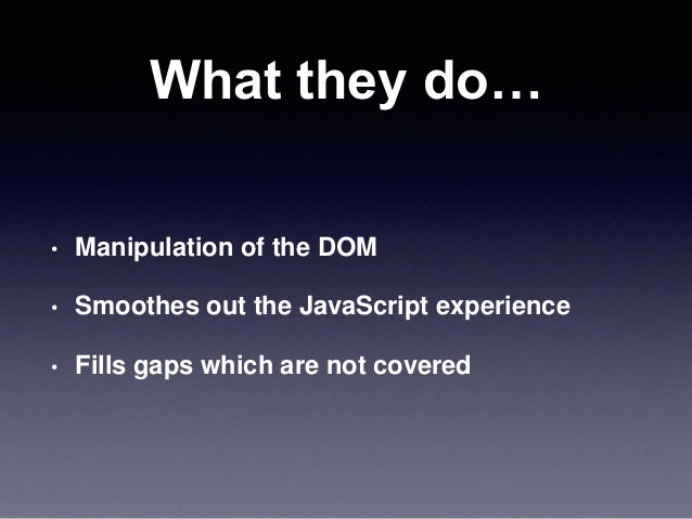 Choosing A Javascript Framework