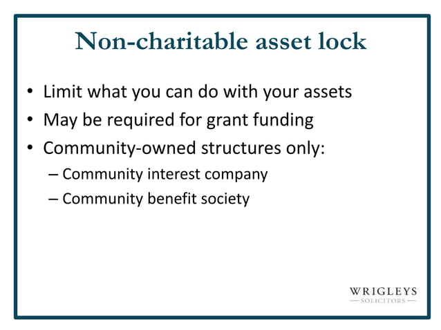 Legal structures for community-led housing by Laura Moss (Wrigleys ...
