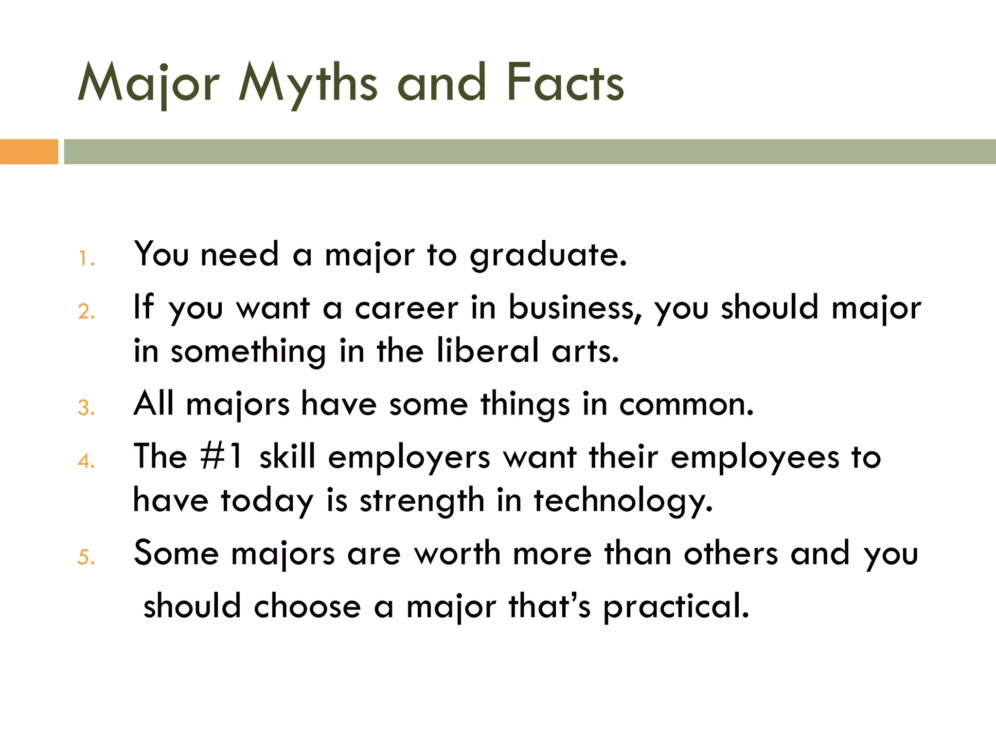 Choosing a Major Workshop | PDF