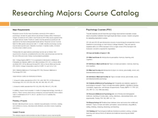 Choosing a Major Workshop | PDF