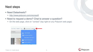 Choosing a Polycom - Microsoft Lync Phone | PPTX | Web Conferencing | Computer Software and ...