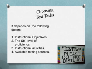 Choosing and devising test tasks | PPT