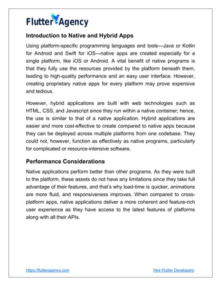 Choosing App Development: Native, Hybrid, or Flutter Explained | PDF