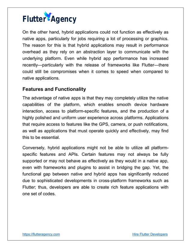 Choosing App Development: Native, Hybrid, or Flutter Explained | PDF