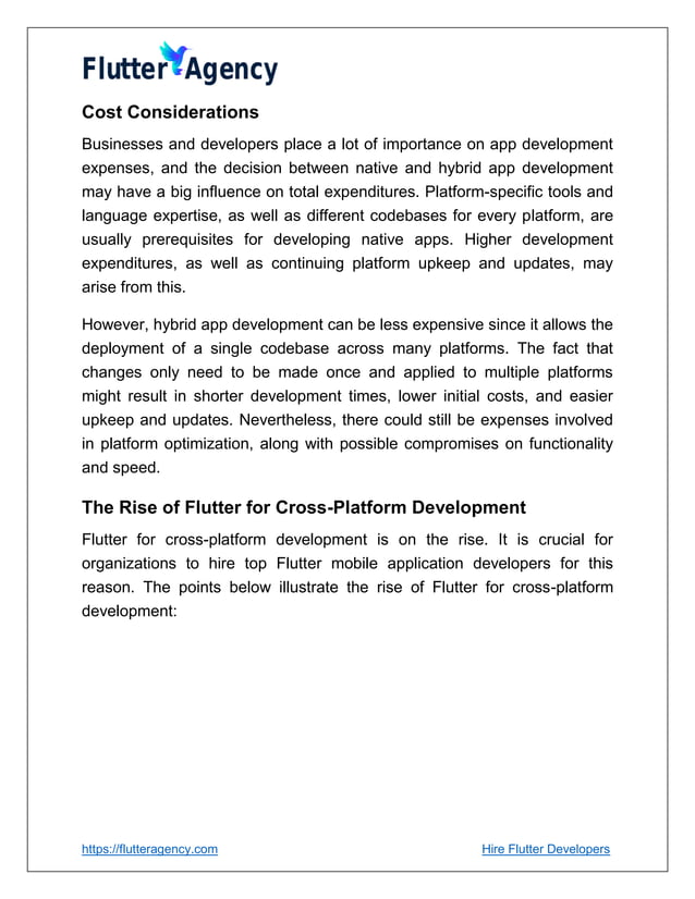 Choosing App Development: Native, Hybrid, or Flutter Explained | PDF